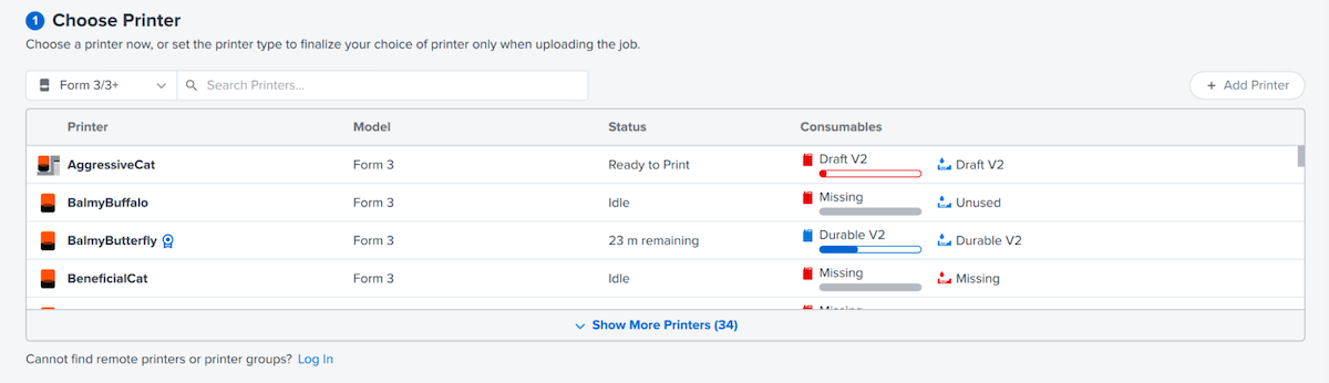 Setting up Open Material Mode (SLA)